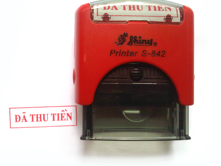 Dấu liền mực 842 cỡ trung bình: "Đã thu tiền"